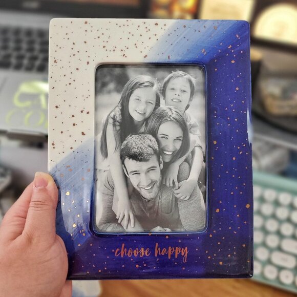 WalgreenCo | Accents | Blue Ceramic 4x6 Photo Frame 4x6 Picture Frame ...